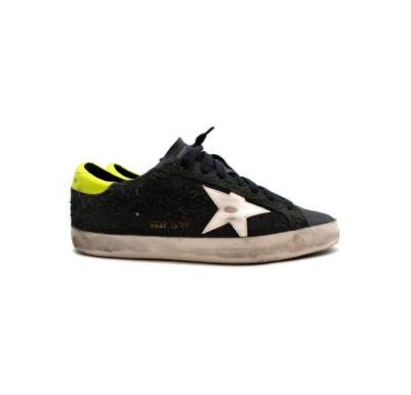 Golden Goose Distressed Neon Trimmed Superstar Sneakers For Sale at ...