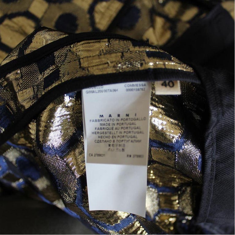 Marni Golden jacket size 40 For Sale at 1stDibs