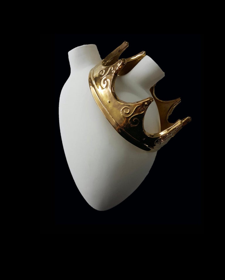 "Golden" Luxury Vases Set of 3 Pieces, Handmade in Italy, 2021, Hand ...