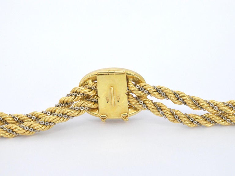 Golden Necklace with a Special Closing Mechanism For Sale at 1stDibs