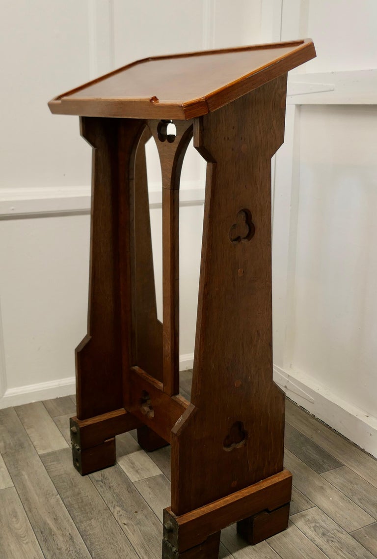 Golden Oak Arts and Crafts Restaurant Reception Greeter For Sale at 1stDibs