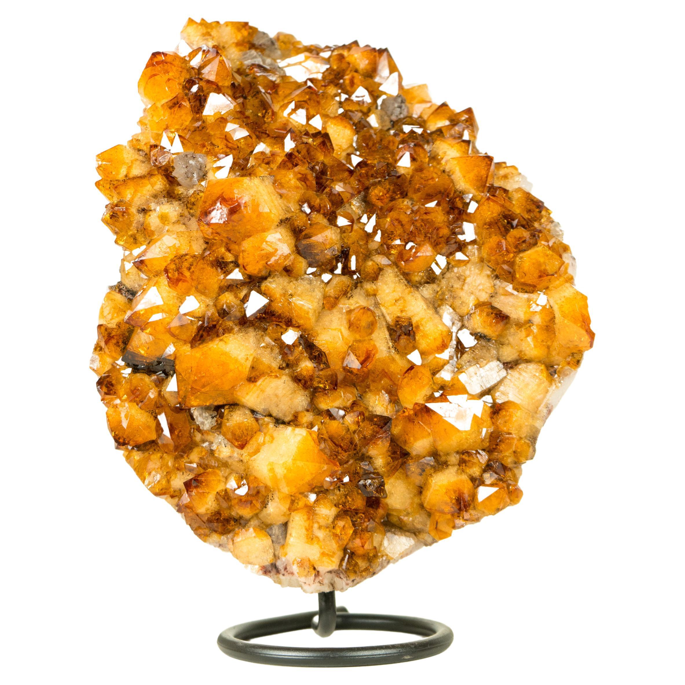 Golden Orange Citrine Cluster with AAA Large Flower Stalactite For Sale ...