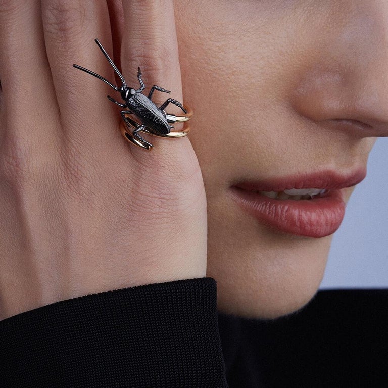 Golden Ring with Animal, 18K Yellow Gold For Sale at 1stDibs