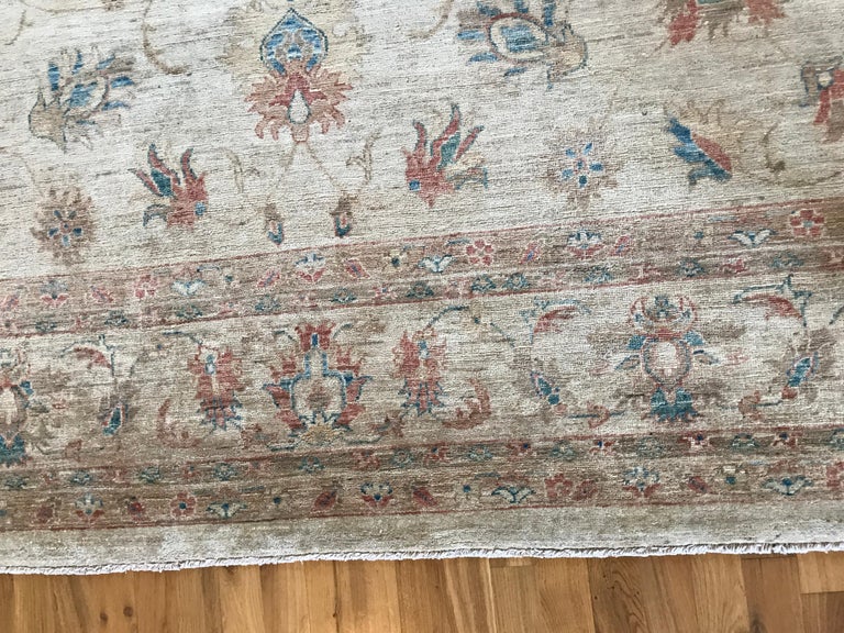 Golden Tan Floral Traditional Area Rug For Sale at 1stDibs