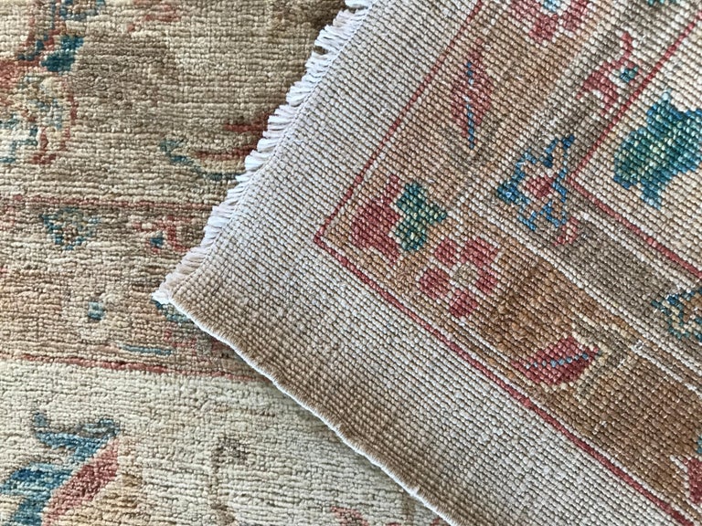 Golden Tan Floral Traditional Area Rug For Sale at 1stDibs