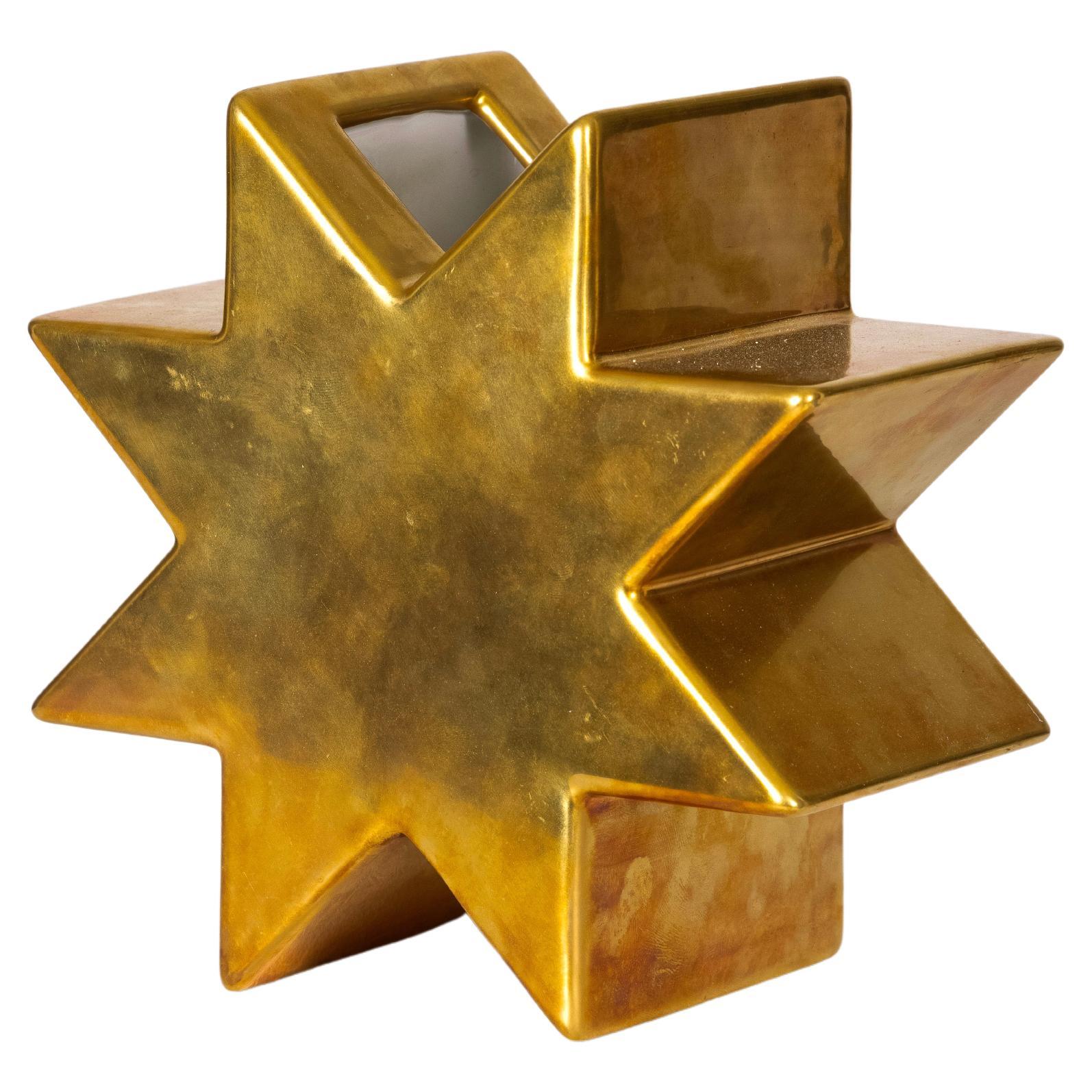 Golden Vase "Hsing" By Ettore Sottsass, 1970s For Sale at 1stDibs