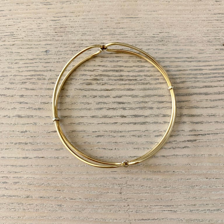 Timeless 9 Karat Yellow Gold Wire Solid Bangle For Sale (Free Shipping ...