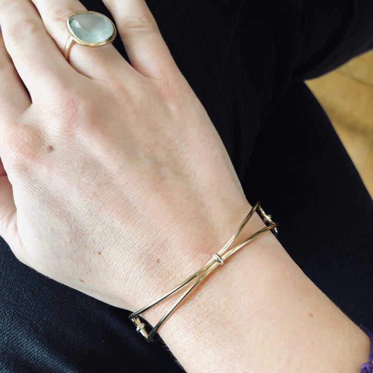 Timeless 9 Karat Yellow Gold Wire Solid Bangle For Sale (Free Shipping ...