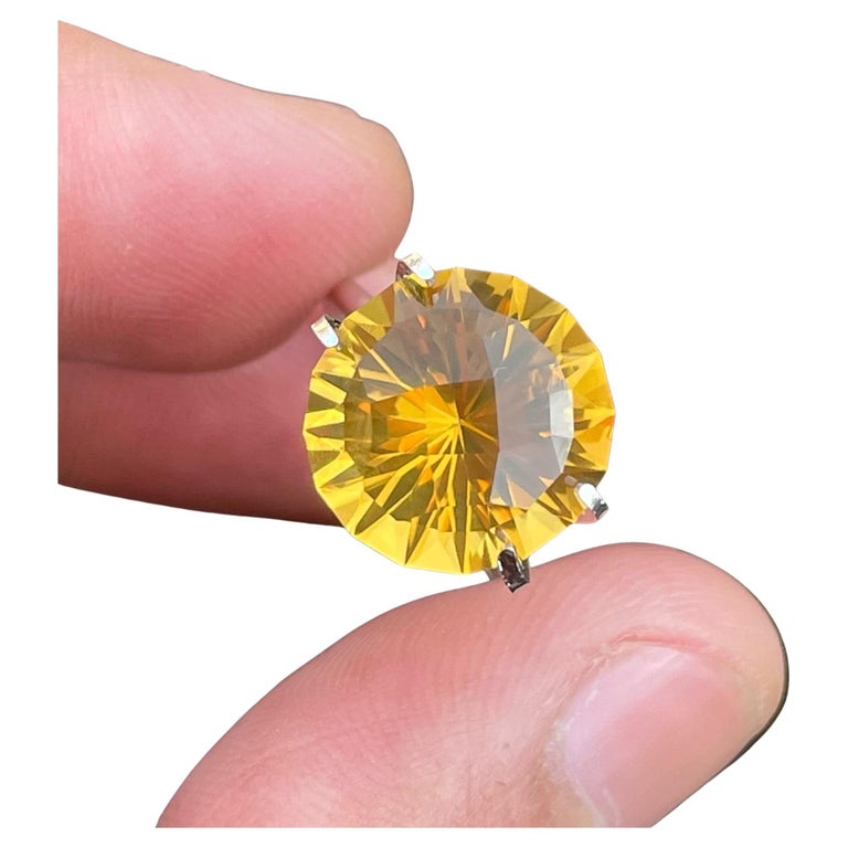 Golden Yellow Natural Citrine Stone 6.04 Carats Brazilian Citrine ...