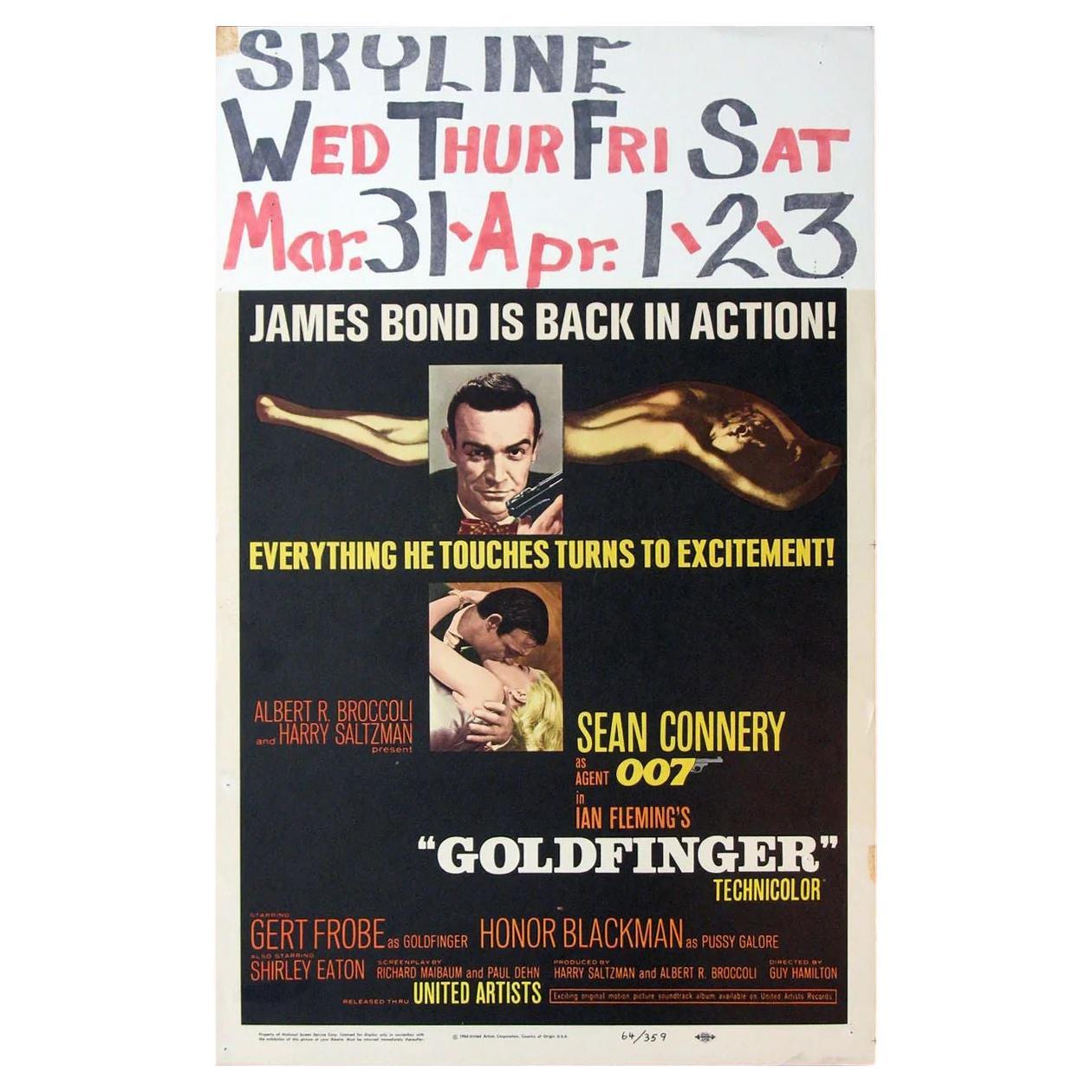 "Goldfinger" Film Poster, 1964 For Sale at 1stDibs | goldfinger movie poster, goldfinger film poster