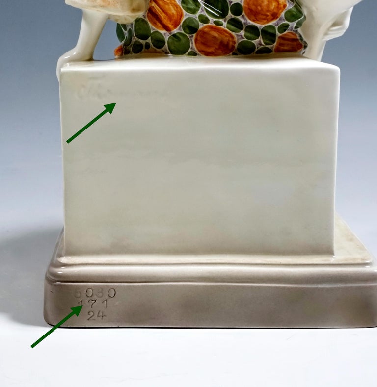 Goldscheider Art Deco Figure Seated Pierrette with Lute by W. Thomasch ...