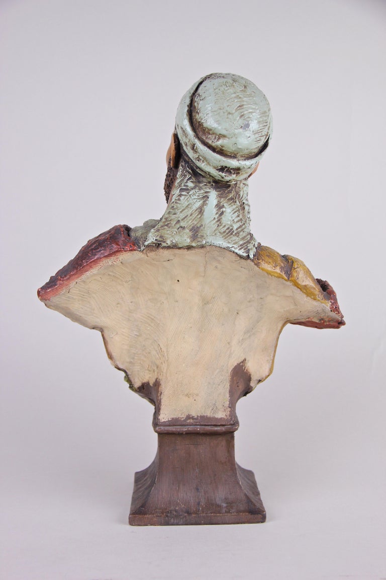 Goldscheider Bust "Oriental Man" Marked, Austria, circa 1890 at 1stDibs