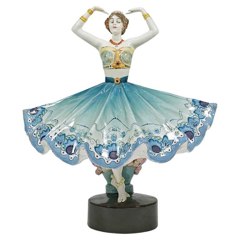 Goldscheider "Indian Dancer" Ceramic Statuette by Podala For Sale at ...