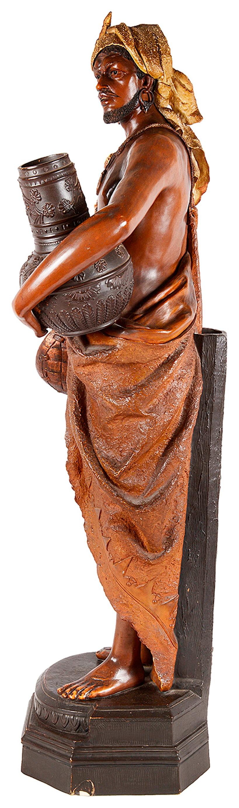 Goldscheider Terracotta Statue of Arab Water Carrier, 19th Century For ...