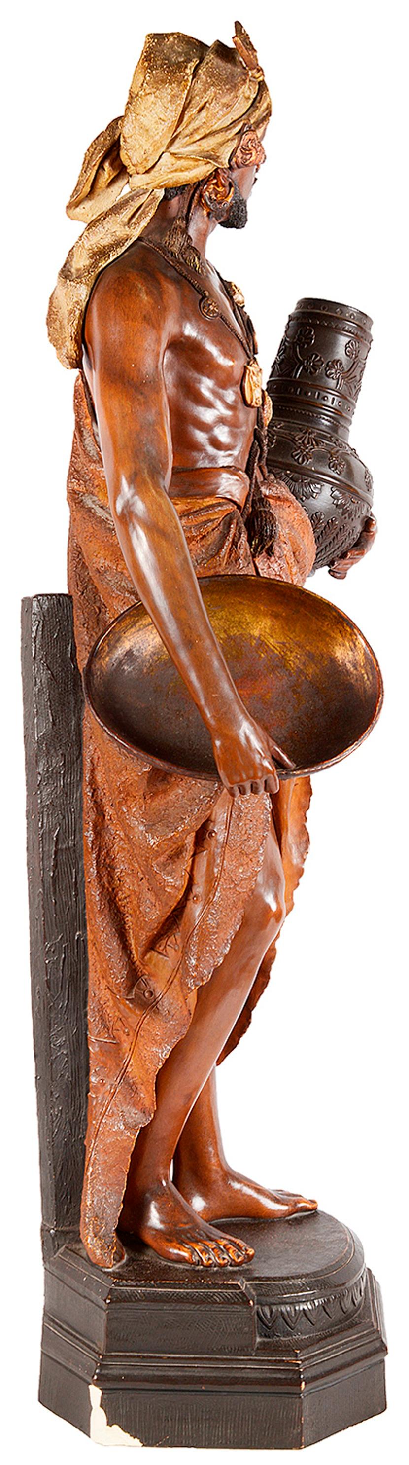 Goldscheider Terracotta Statue of Arab Water Carrier, 19th Century For ...