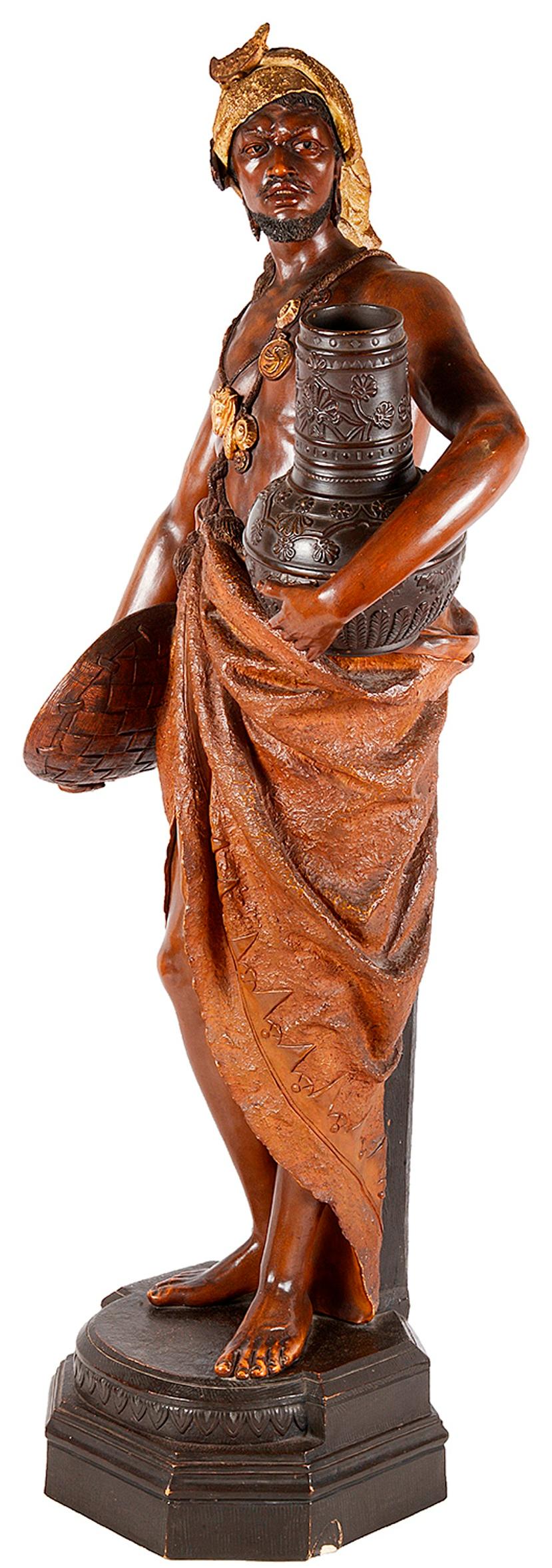 Goldscheider Terracotta Statue of Arab Water Carrier, 19th Century For ...