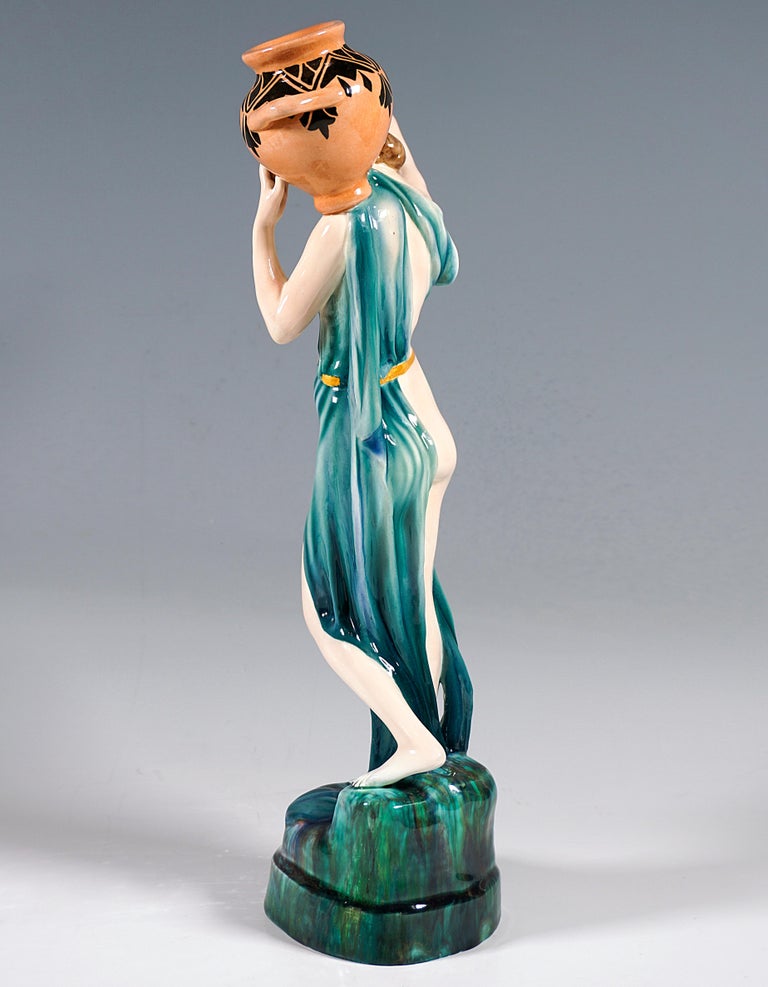 Goldscheider Vienna Art Déco Ceramic Figurine, Water Carrier, circa ...