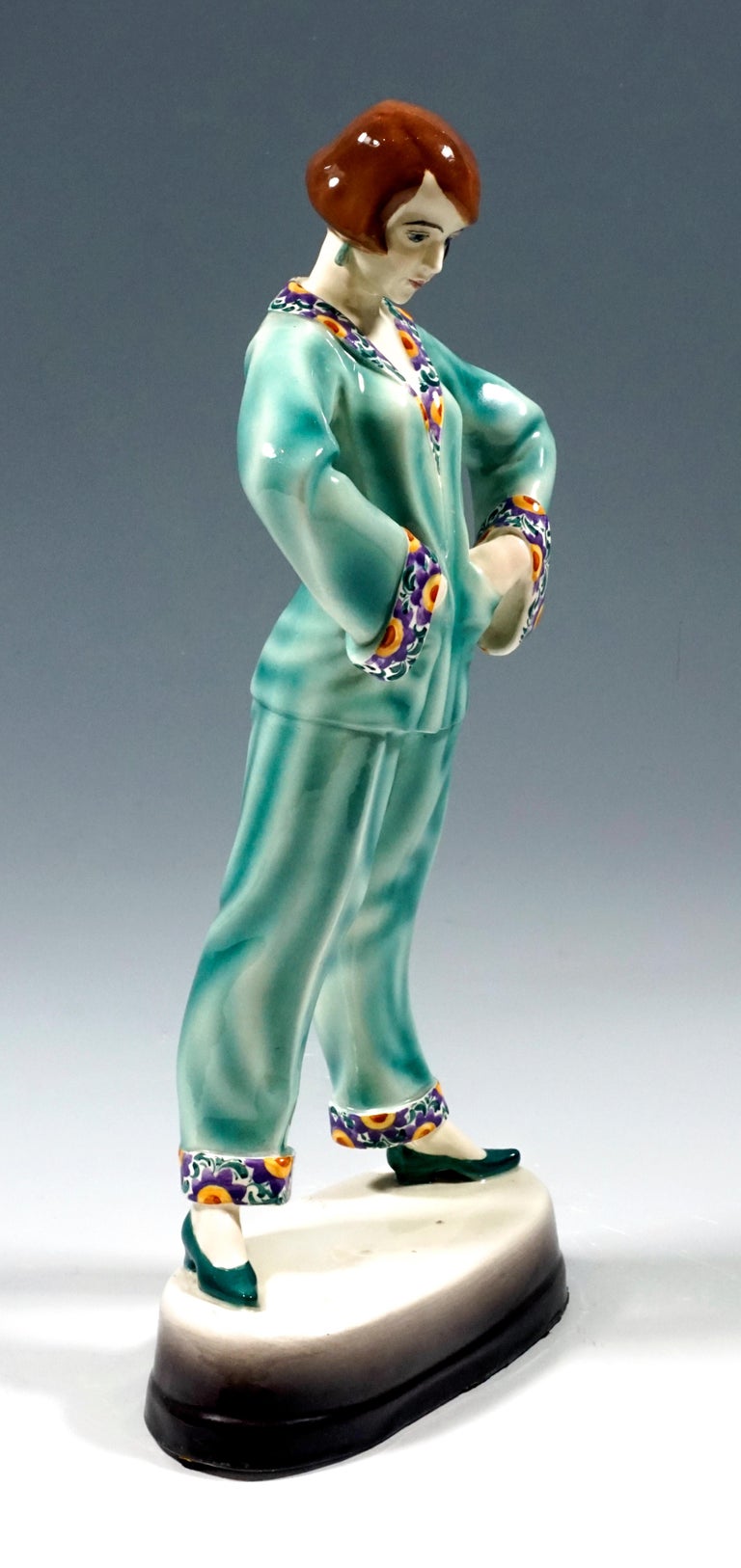 Goldscheider Vienna Art Deco Figur 'Pyjamas' by Stephan Dakon, circa ...