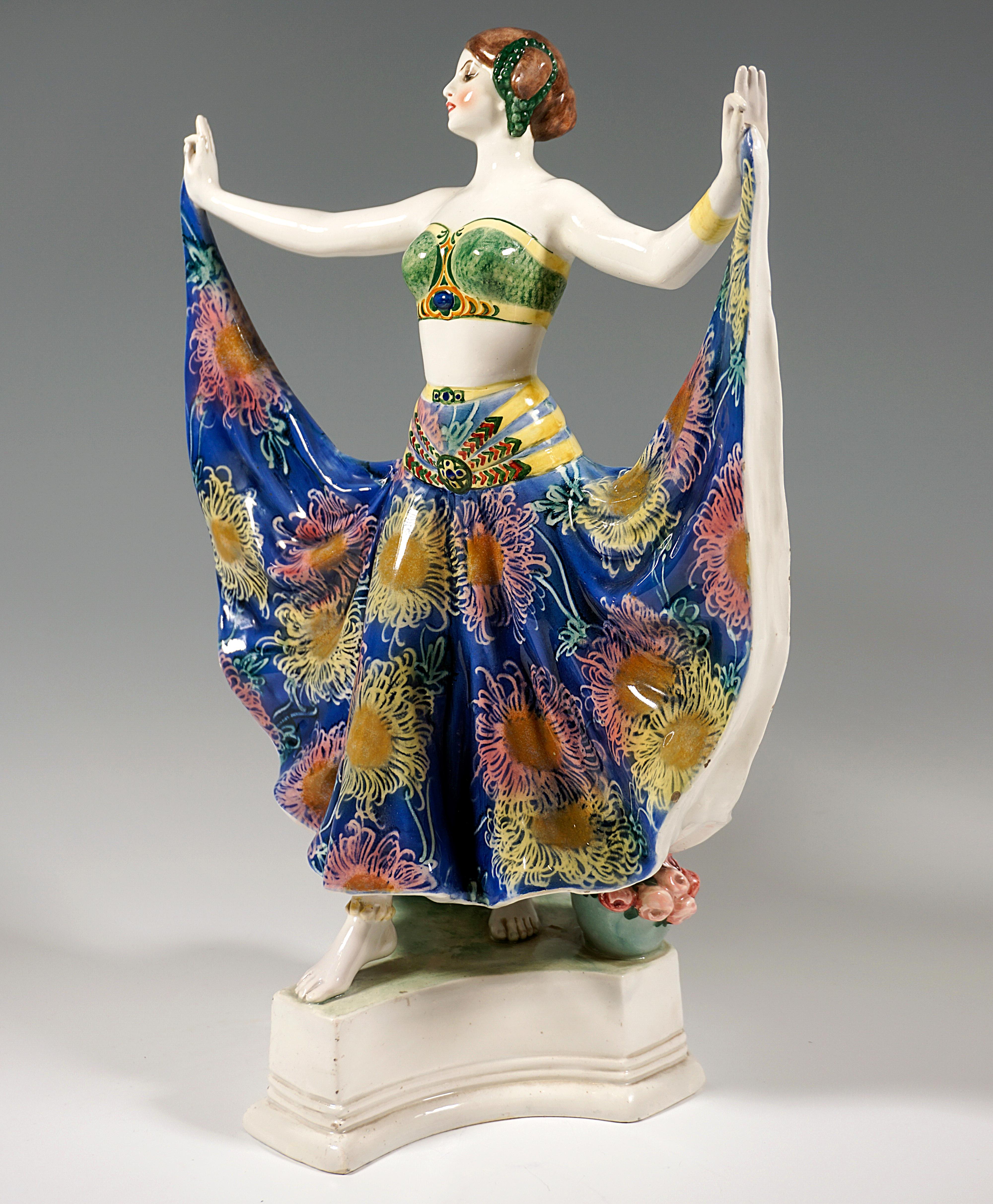 Goldscheider Vienna Art Déco Figure, Ruth Dancer In Oriental Costume ...