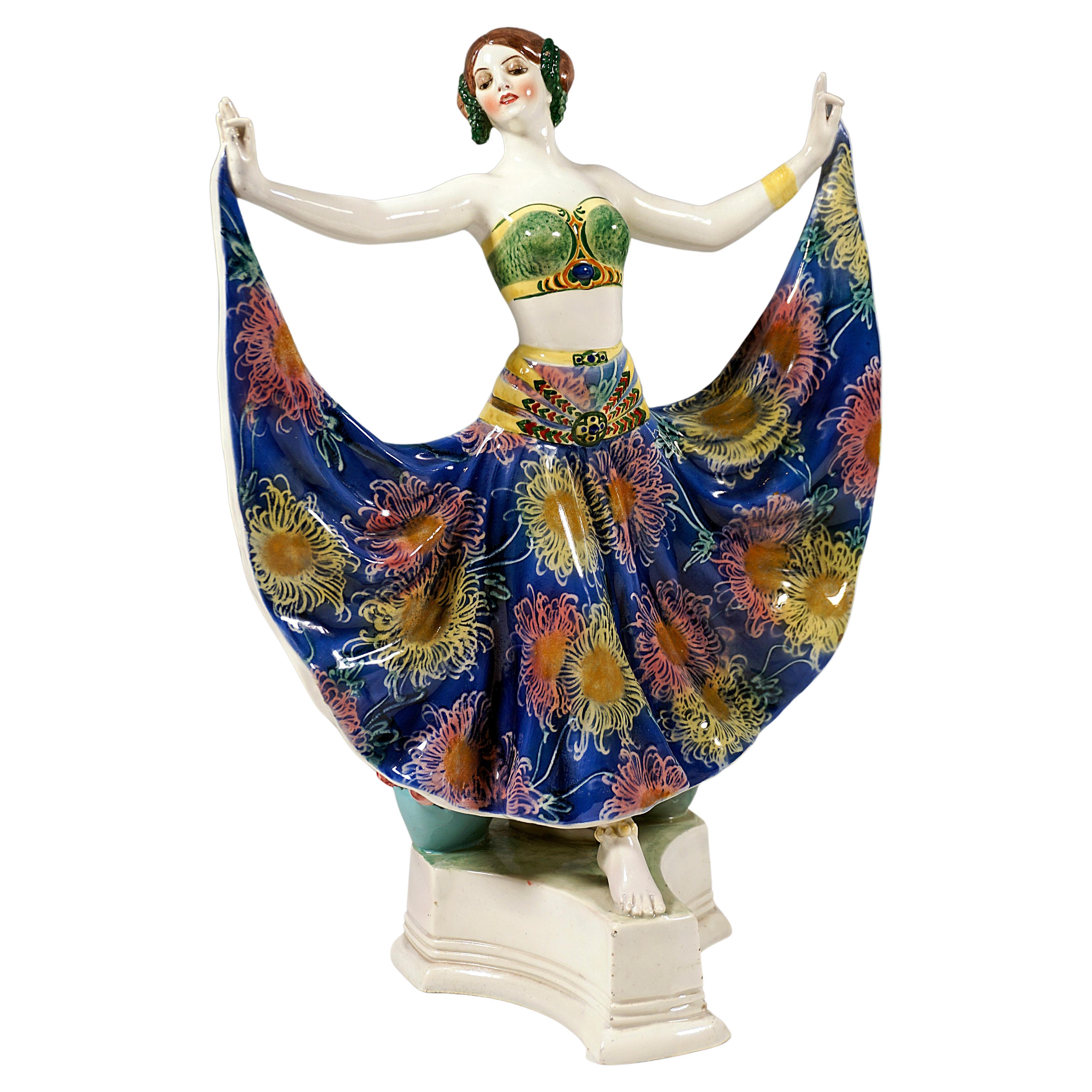 Goldscheider Vienna Art Déco Figure, Ruth Dancer In Oriental Costume ...