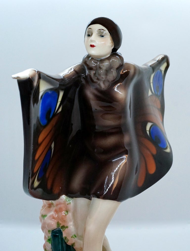 Goldscheider Vienna Art-Déco Figure 'The Captured Bird' Josef Lorenzl ...