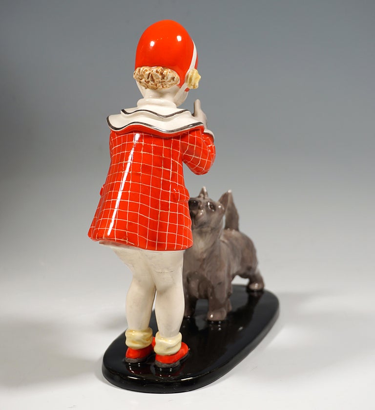 Goldscheider Vienna Figurine 'Sweet Kitty', Girl With Dog, Germaine ...