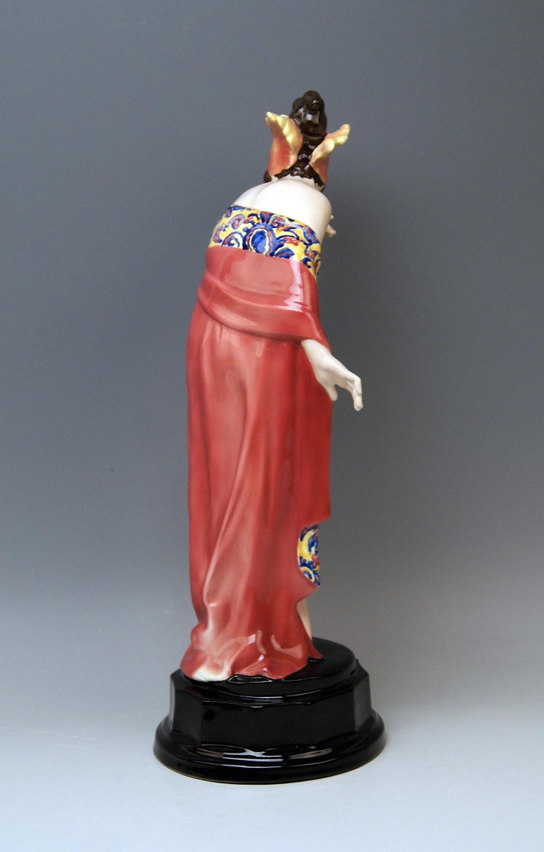 Goldscheider Vienna Lady Nude Nr. 5060 Feathered Cap Fascination ...