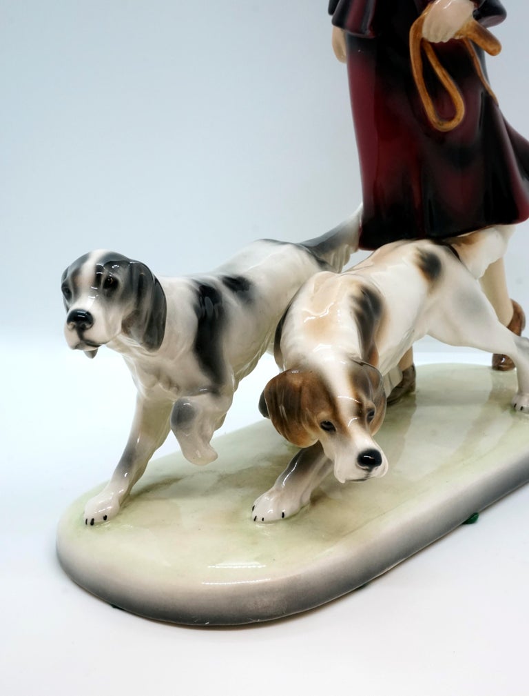 Goldscheider Vienna Young Lady Walking Two Pointers by Stephan Dakon ...