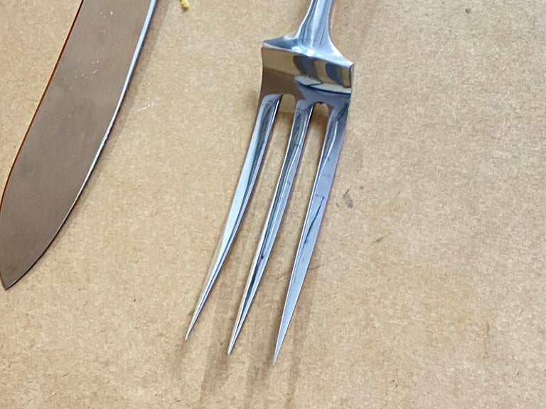 Goldsmith lamb cutlery by Guepe and Poly, France 1970, Fork and Knife 2 ...