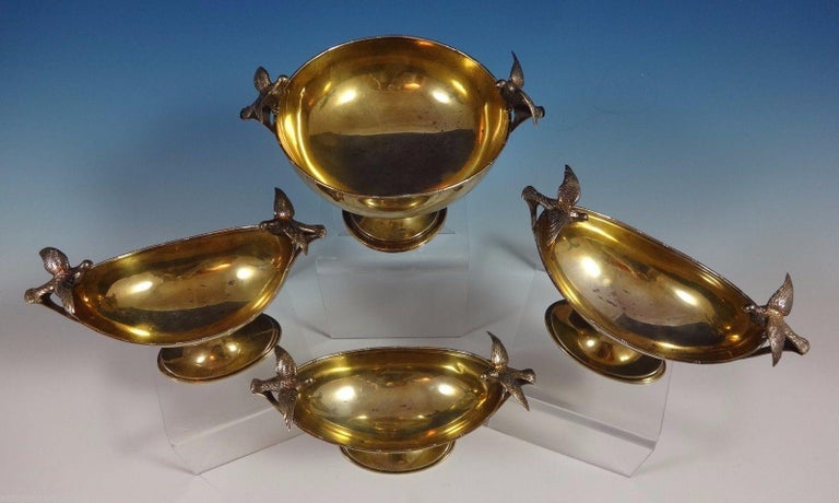 Goldsmith and Silversmith Co. Sterling Silver Garniture Set 4-pc Bowl ...