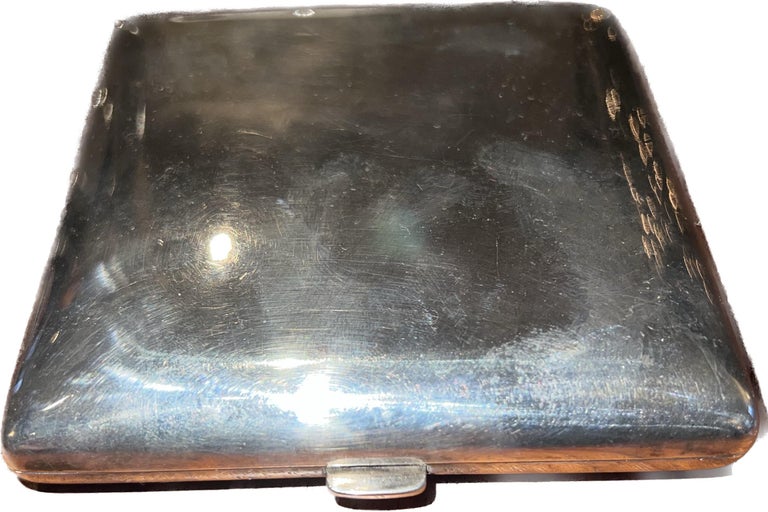 Goldsmith and Silversmith Sterling Silver Travel Desk 8 Day Clock For ...