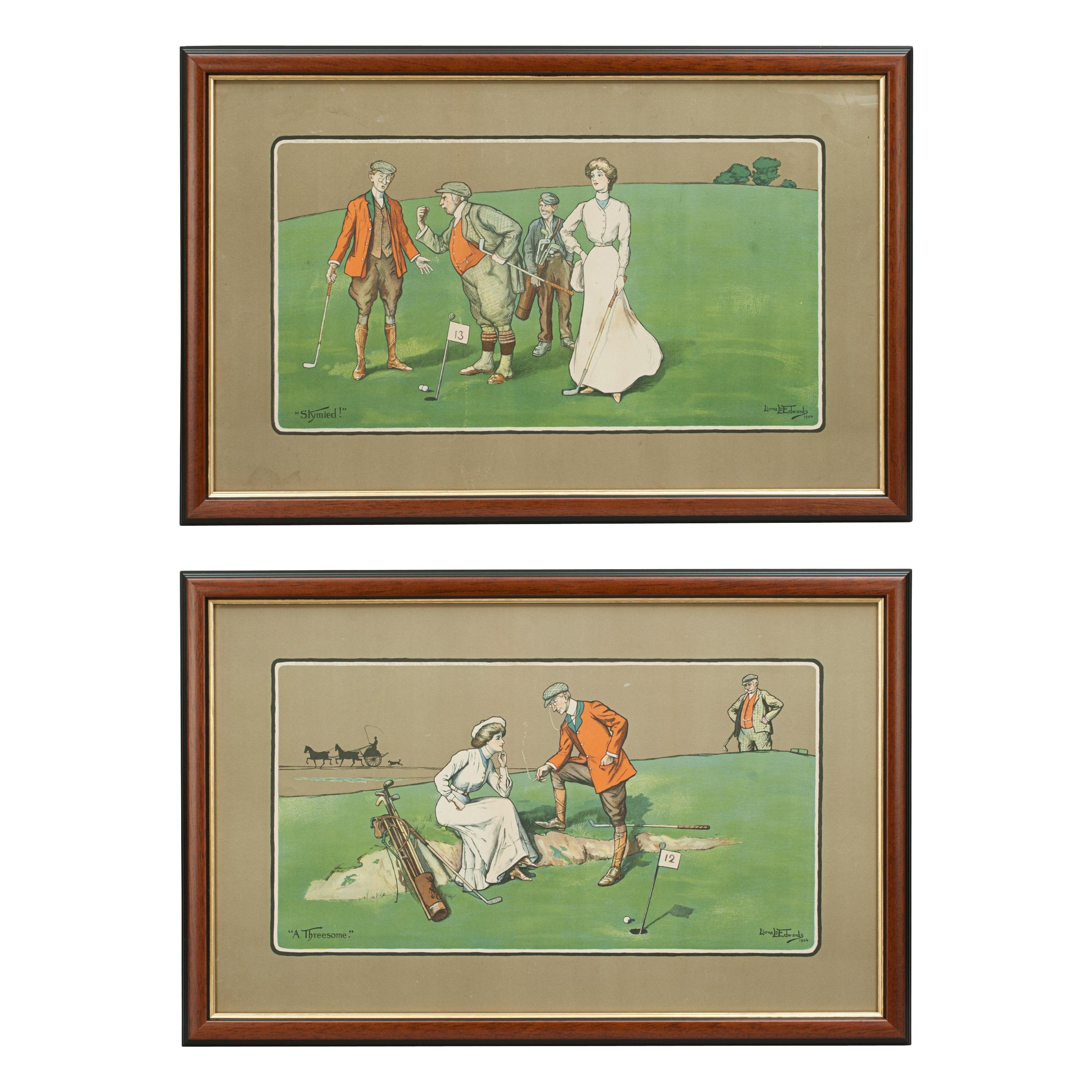 John Hassall Golf Prints at 1stDibs