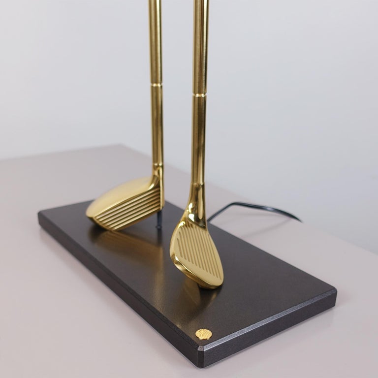 Golf Club Table Lamp in Polished Brass Finish For Sale at 1stDibs ...