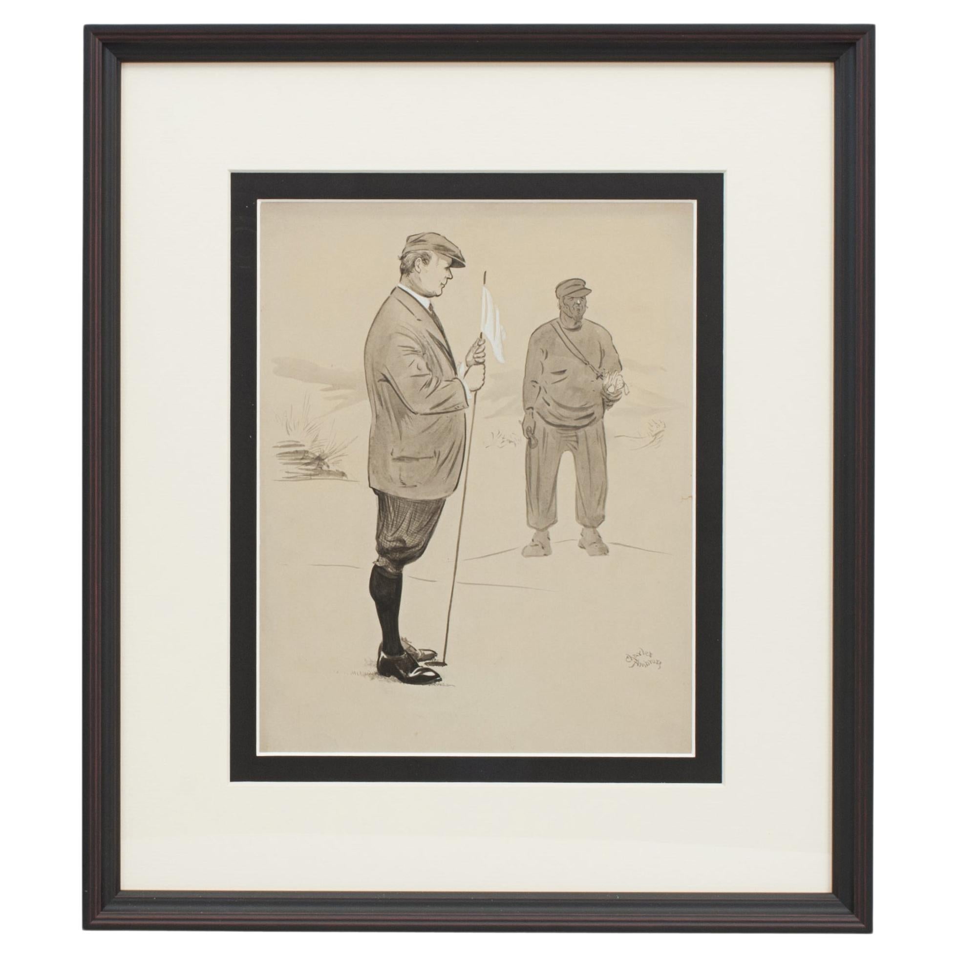 Golf Painting by Charles Ambrose Portrait for Country Live For Sale at ...