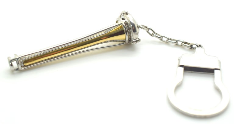 Golf Tee Key Chain Diamond and 18 Karat at 1stDibs | 18 karat golf