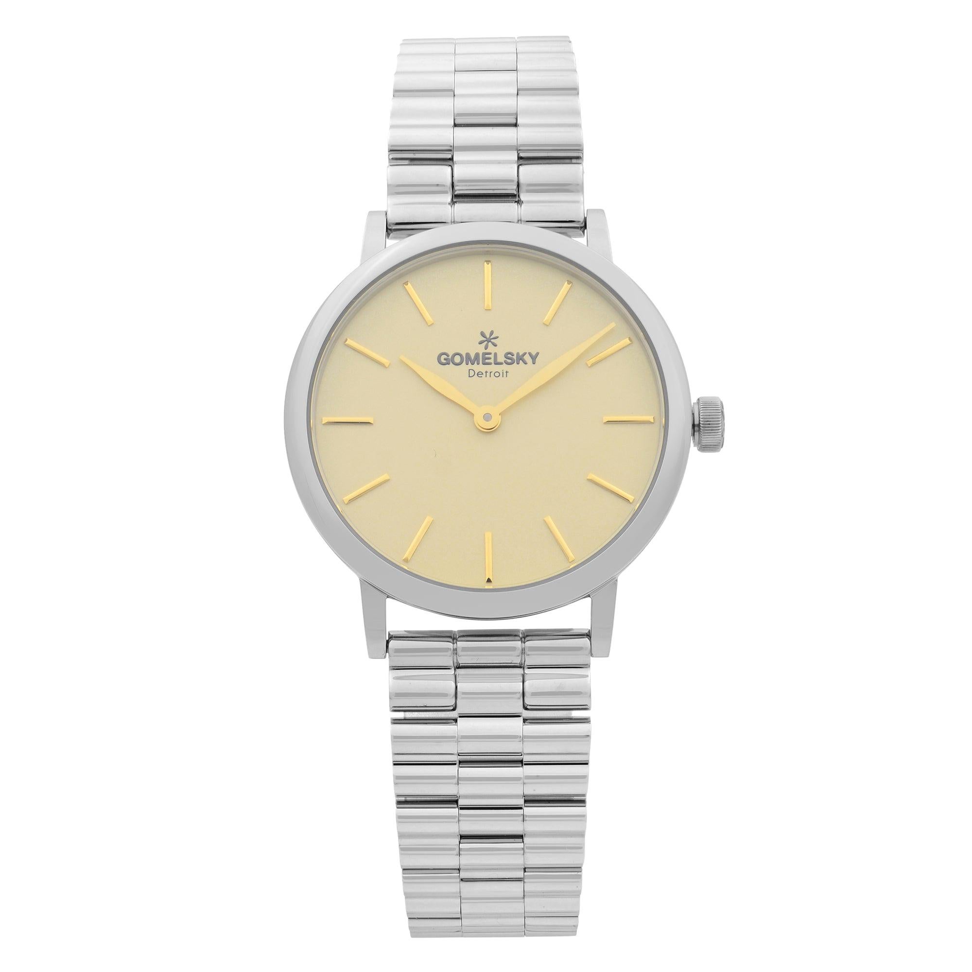 Gomelsky Agnes Varis Steel Beige Dial Quartz Ladies Watch G0120023284 ...