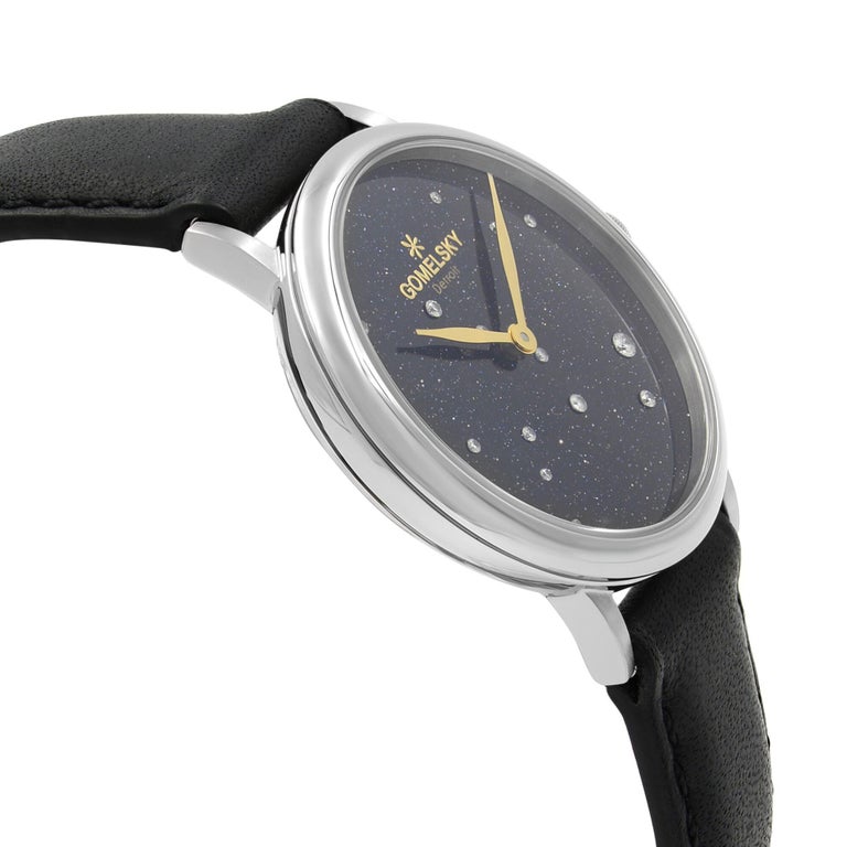 Gomelsky Agnes Varis Steel Sparkling Blue Black Dial Women’s Watch ...
