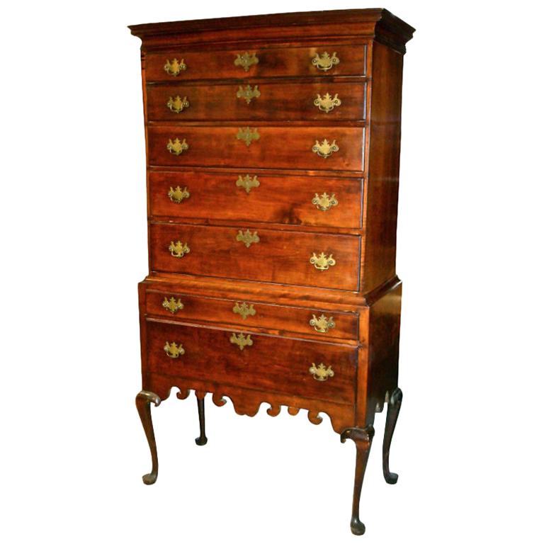 Good Connecticut 18th Century Cherry Highboy For Sale at 1stDibs