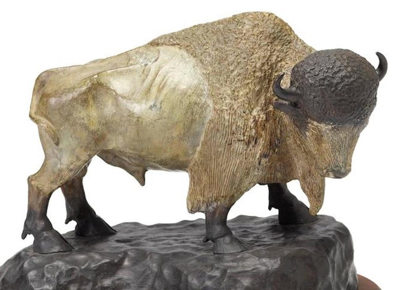 "Good Medicine" Bronze Sculpture of a Western Buffalo, circa 1973 at ...