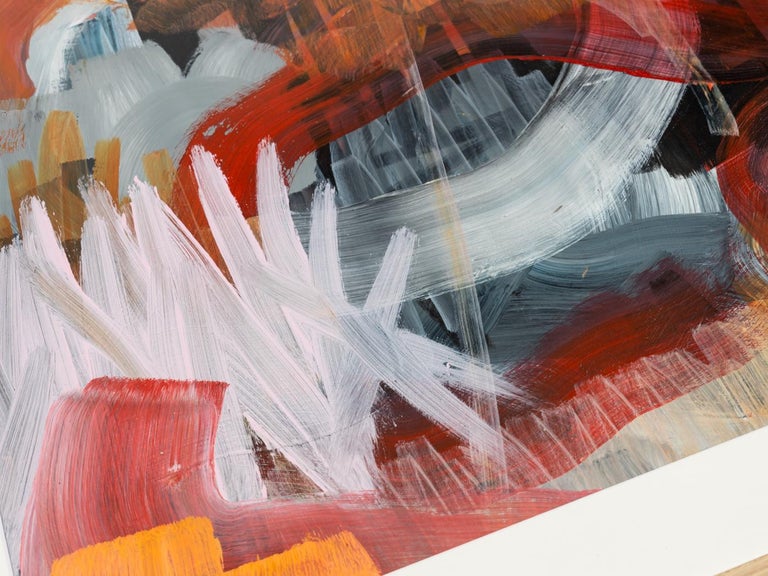 Good Mood Acrylic Painting on Paper Ready to Hang For Sale at 1stDibs