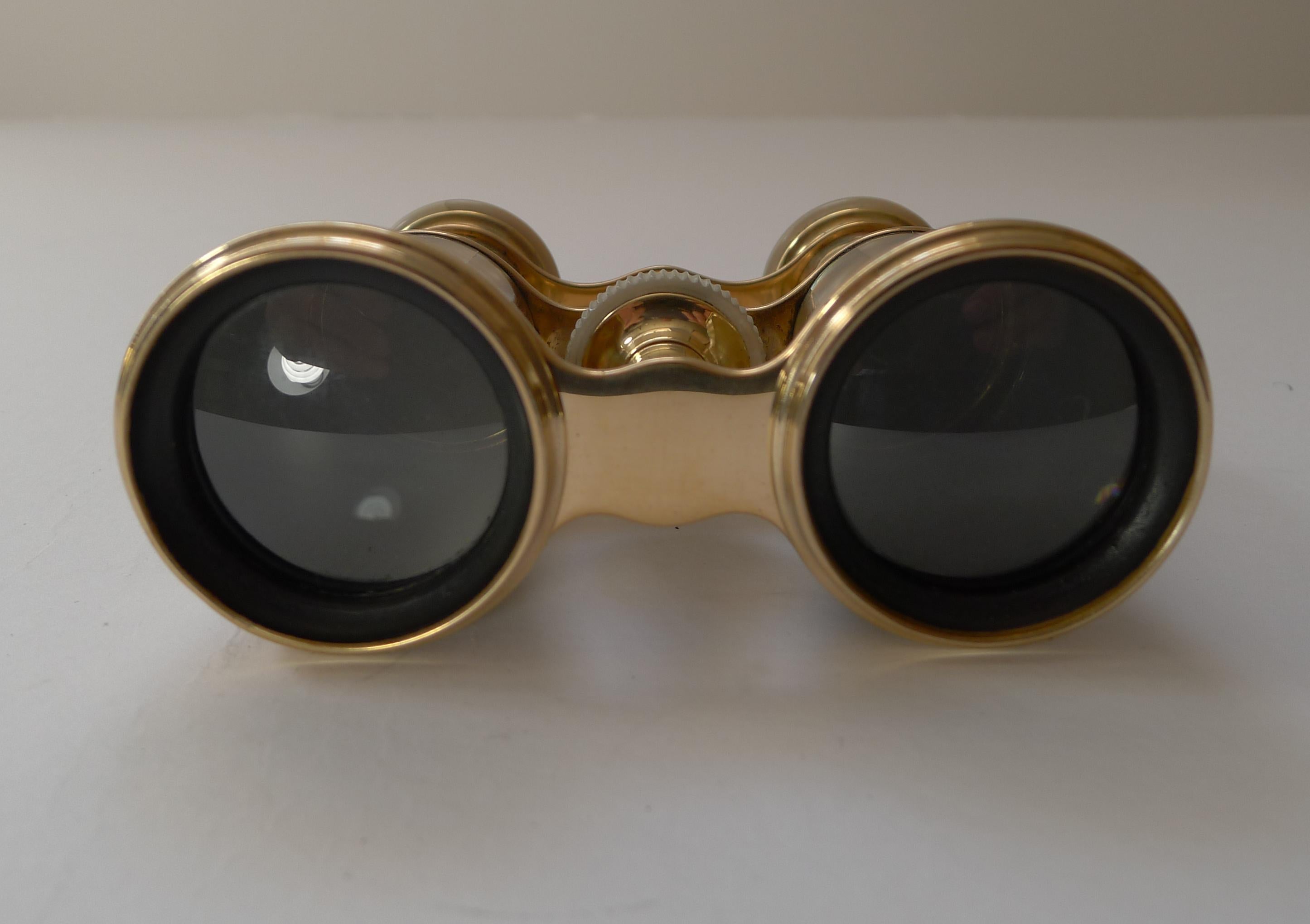 Good Pair French Cased Mother of Pearl Opera Glasses, c.1900 at 1stDibs