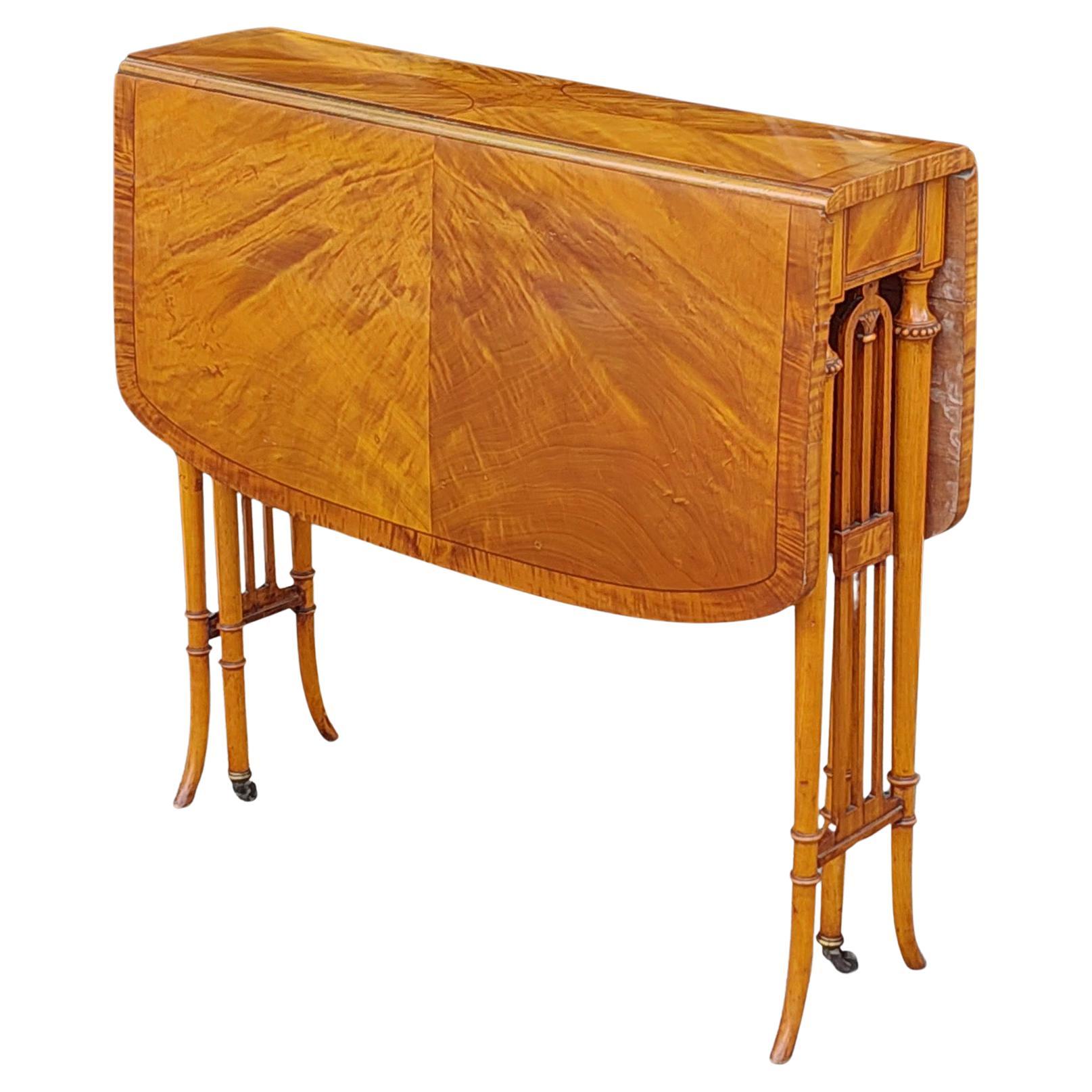 Antique Edwardian Quality Inlaid Mahogany Sutherland Table For Sale at ...