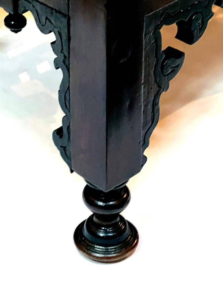 Good Quality Pair of Antique Syrian Carved Hardwood and Inlaid ...