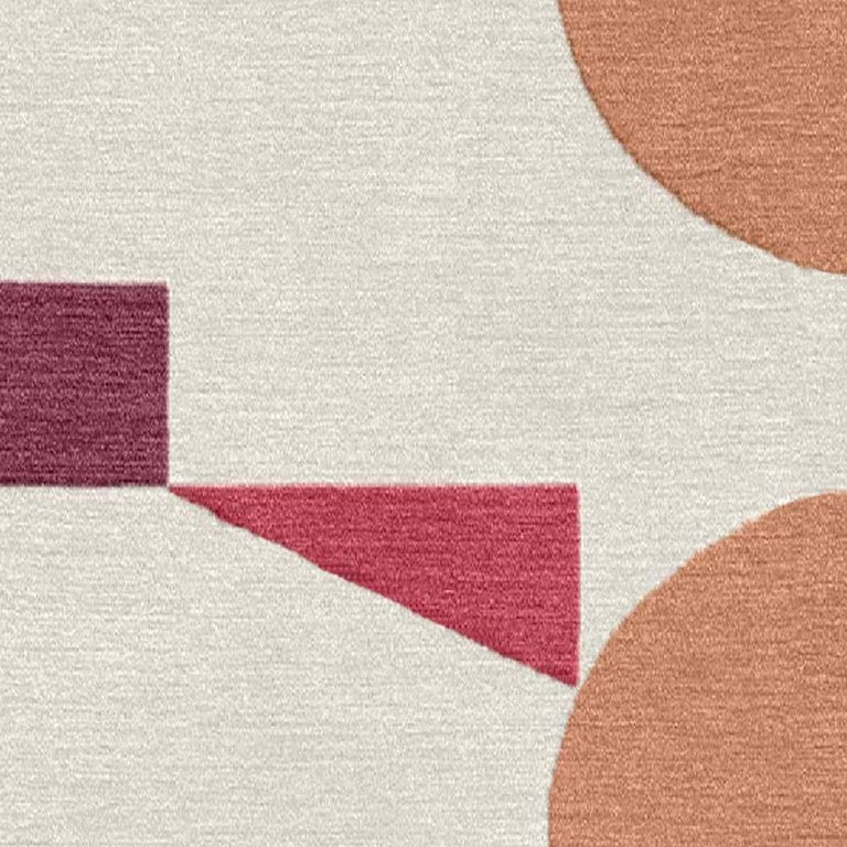 Googie, Colorful Unusual Wool Silk Rug For Sale at 1stDibs