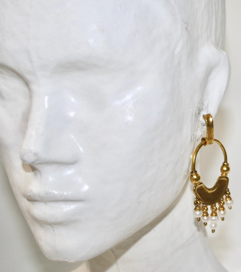 Goossens-Paris Graine De Gemmes Loop Earrings For Sale at 1stDibs