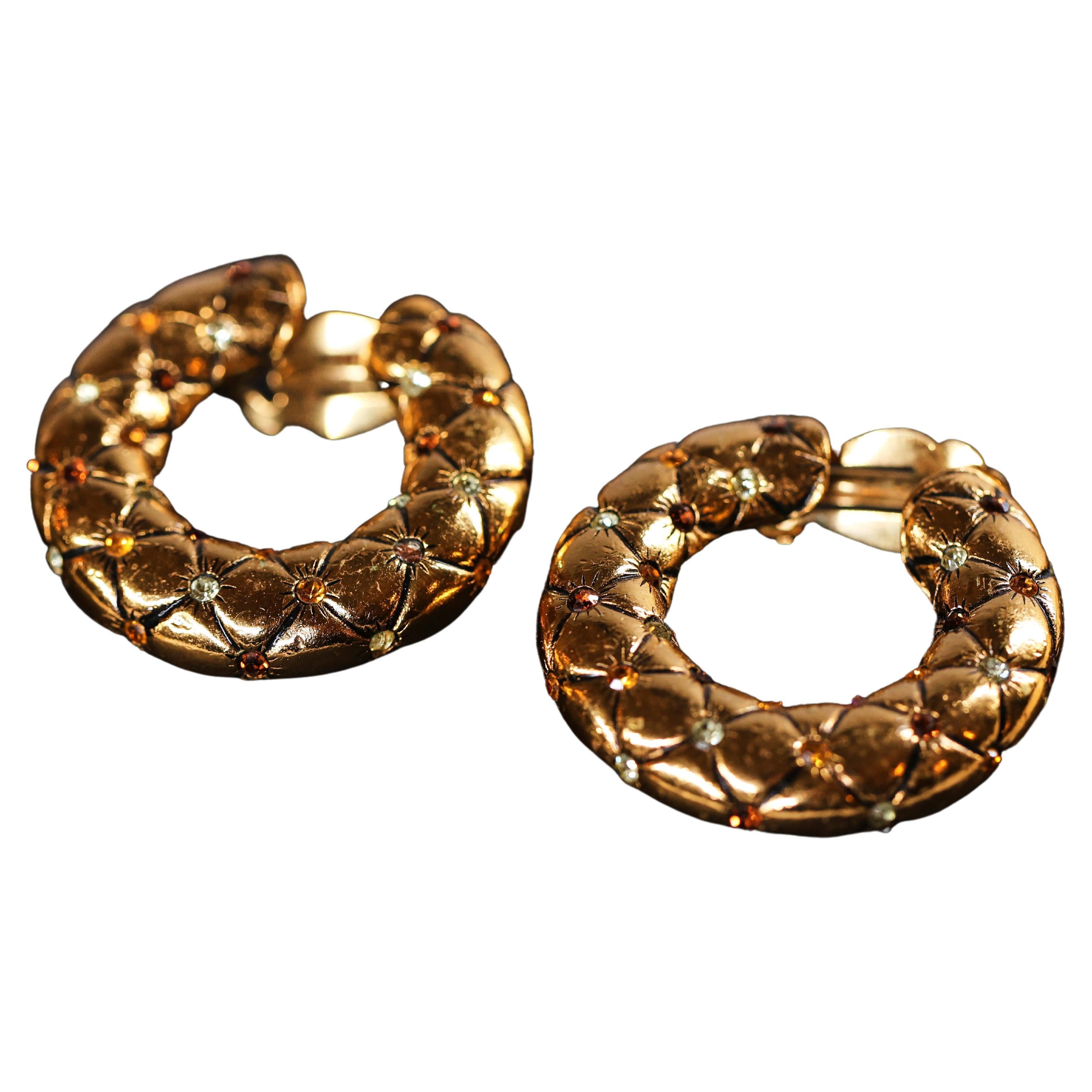 Goossens Paris - Pair of vintage earrings For Sale at 1stDibs