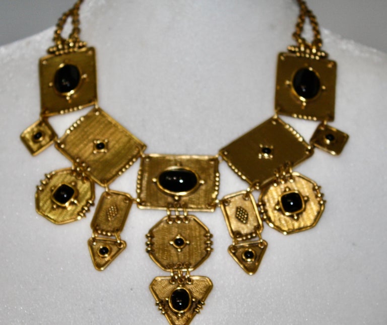 Goossens Paris Statement Choker with Black Agate For Sale at 1stDibs