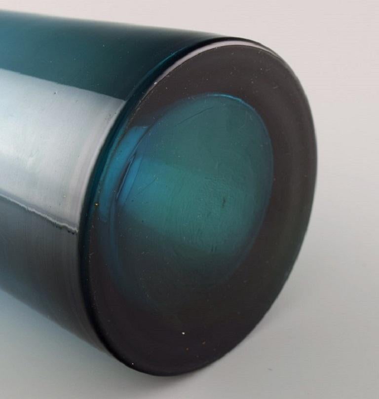 Göran Wärff for Pukeberg, Large Tropico Decanter in Blue Mouth-Blown ...