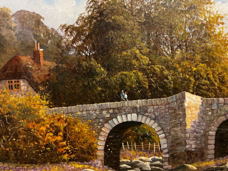 Gordon Allen - Tranquil English River Landscape with old Stone Bridge ...