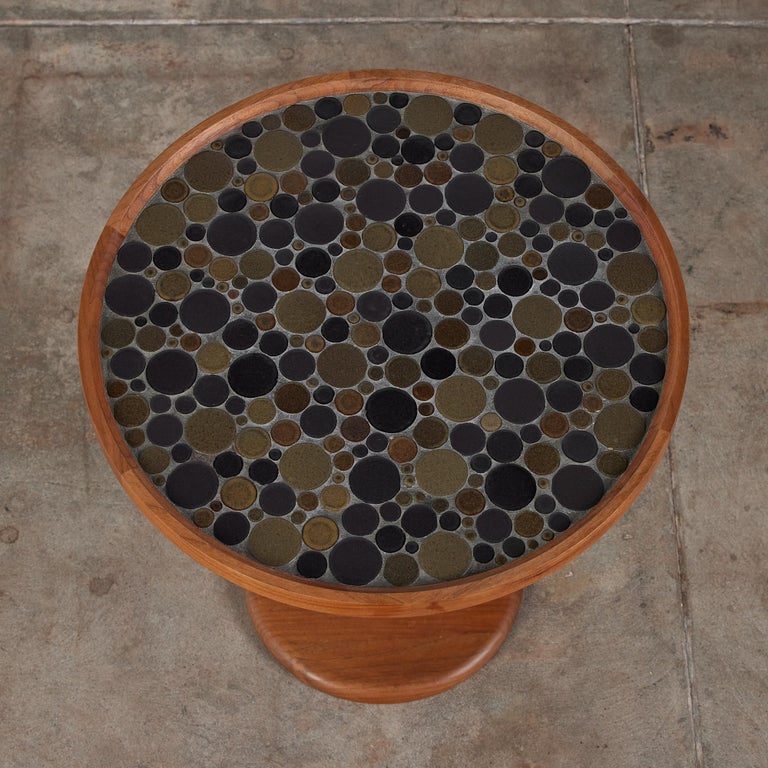 Gordon and Jane Martz Coin Tile Mosaic Side Table For Sale at 1stDibs